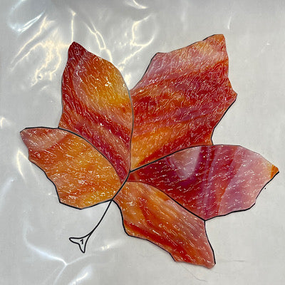 pre-cut spring leaf, 6.25" x 5.6" – River House Glass